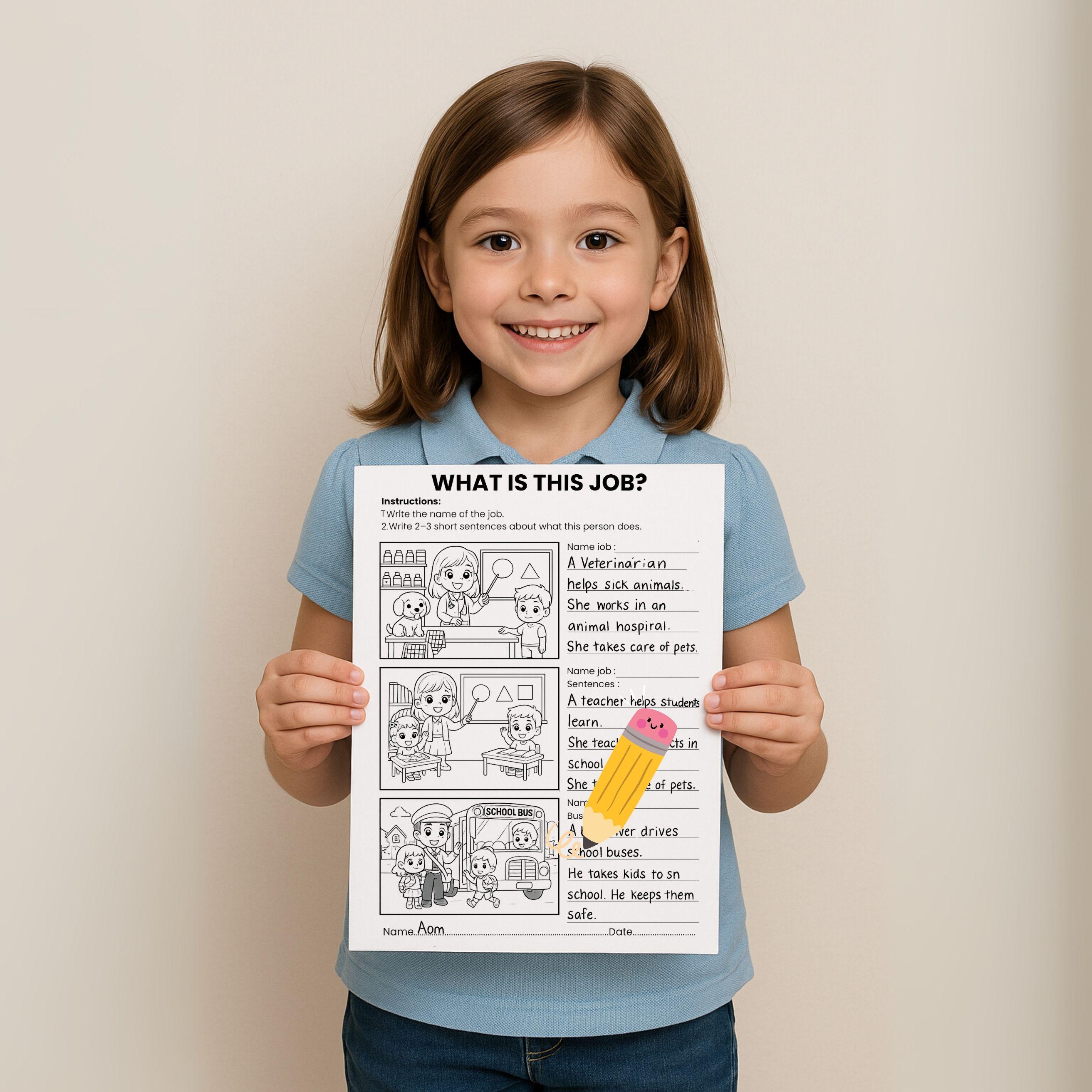 Career Exploration Writing Worksheets: Grades 1-4 (PDF Download) - Etsy