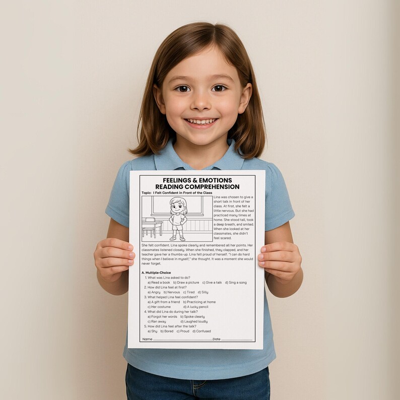 Emotions Reading Comprehension Worksheets: SEL Stories & Creative ...