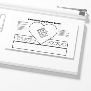 Valentine's Day Crown Craft for Kids,coloring Pages, Kids Activity ...