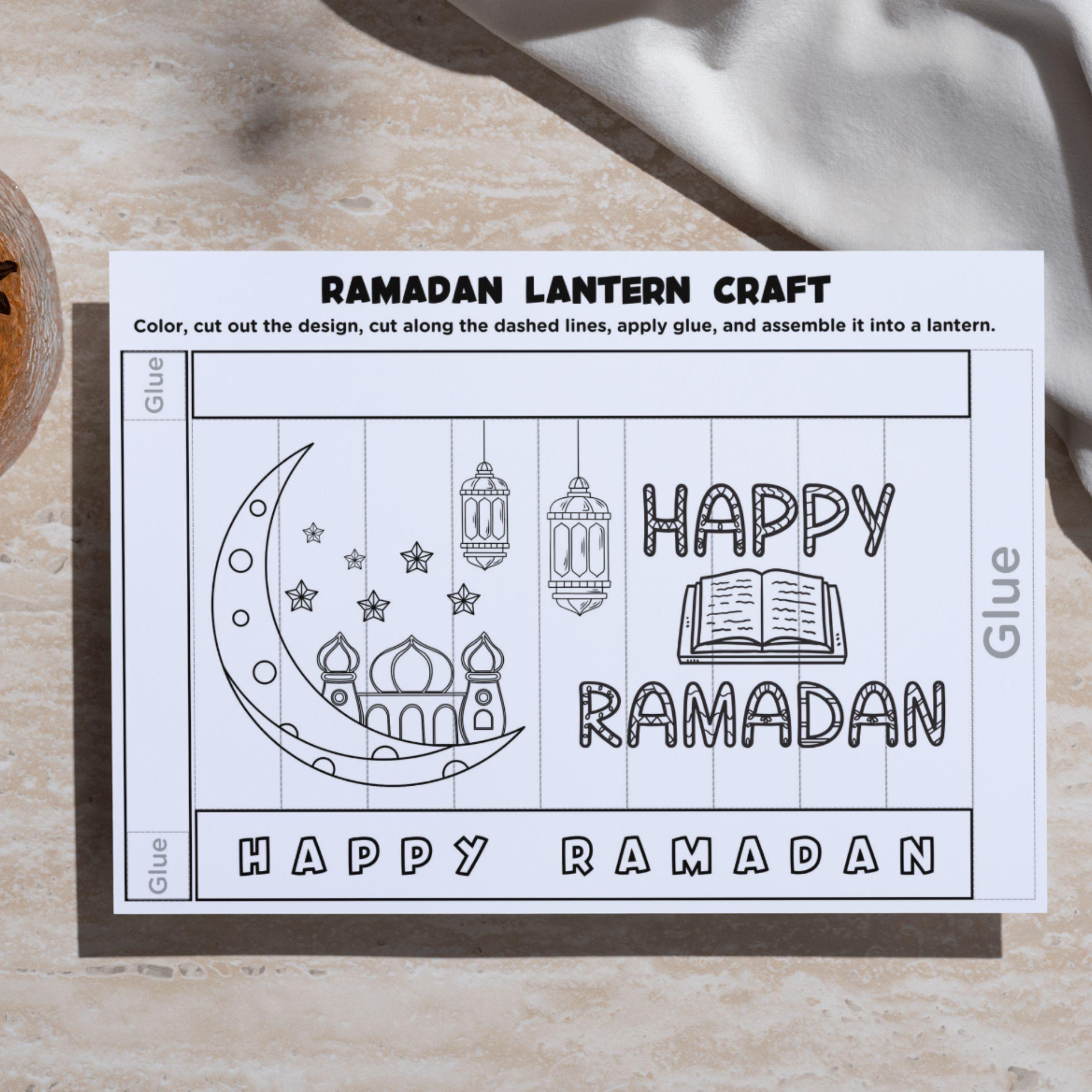 Ramadan Lantern Coloring Craft for Kids, Fun DIY Activity for Kids ...