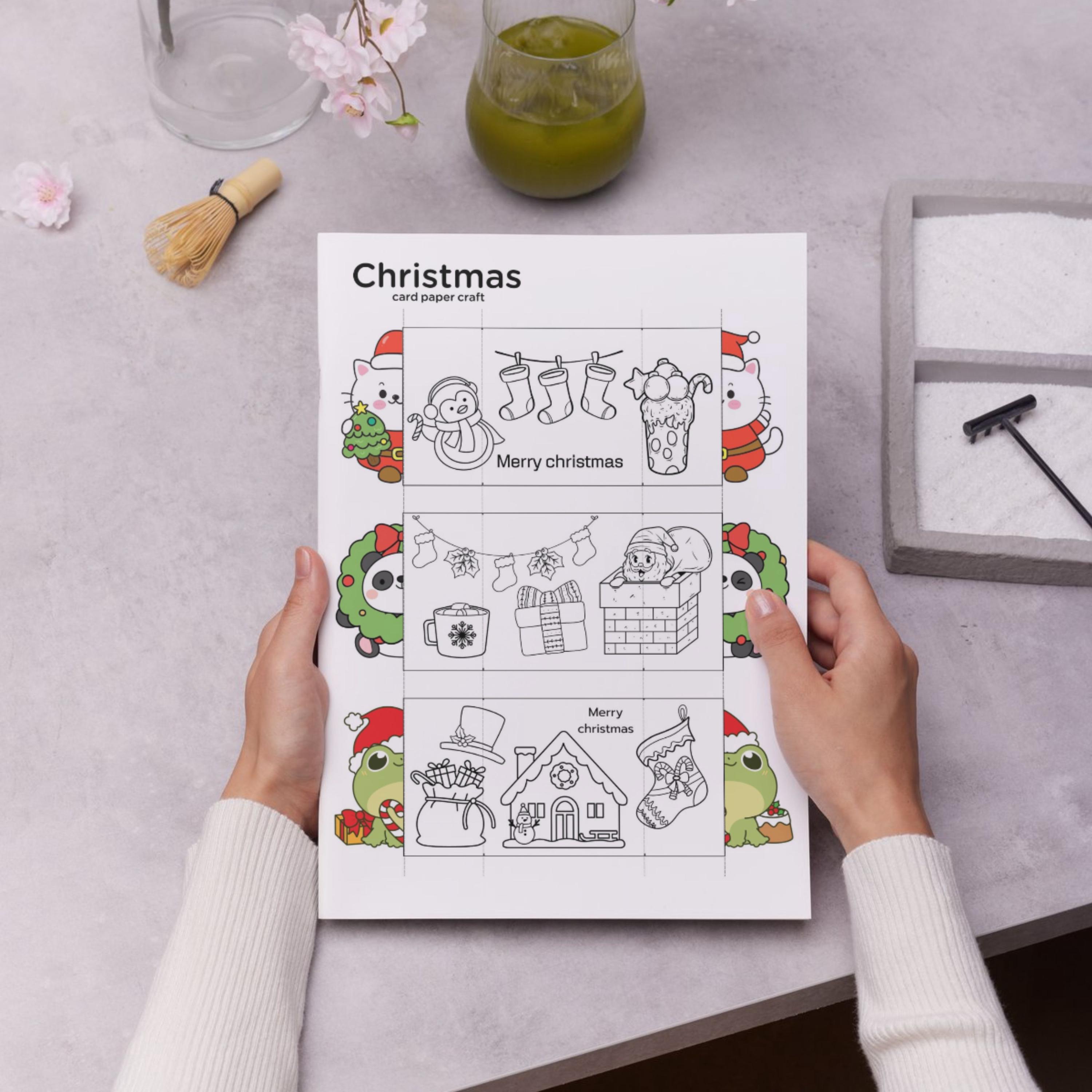 Christmas Card Paper Craft for Kids,activity for Kids,holiday Craft ...
