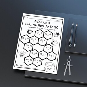 Addition & Subtraction Worksheets: Grade 1-2 Math Exercises (PDF) - Etsy