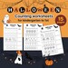 Counting & Writing Number Worksheets for Kindergarten to 1st Grade - Etsy