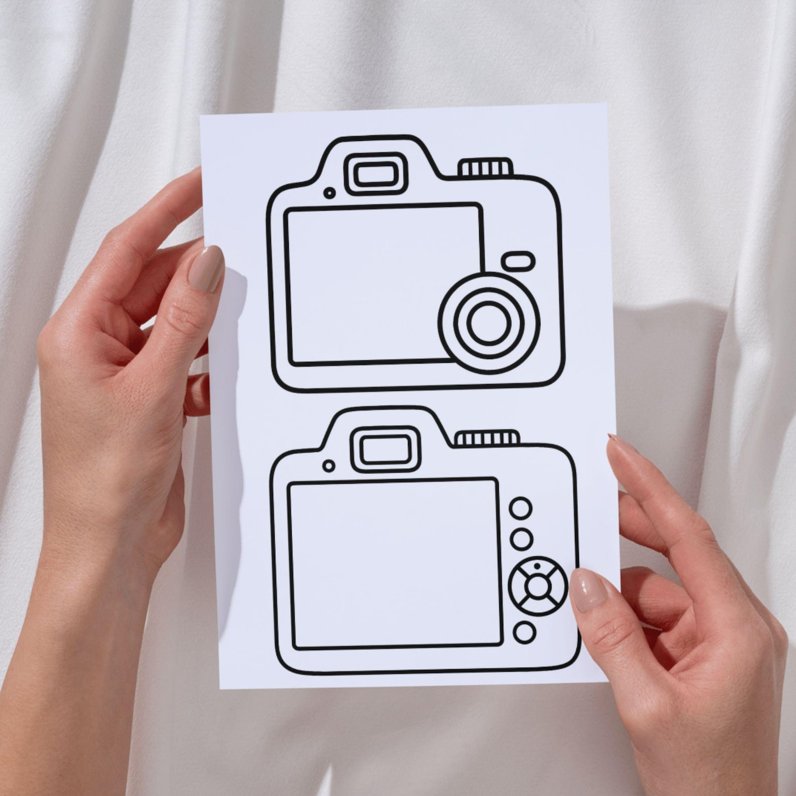 Camera Craft Templates: Kids' Coloring Pages for Summer Memory (PDF ...