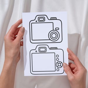 Camera Craft Templates: Kids' Coloring Pages for Summer Memory (PDF ...