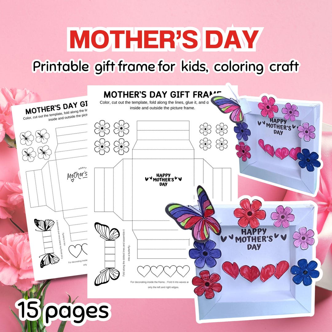 Mother’s Day Gift Frame Craft for Kids! Mother's Day Activity, DIY ...