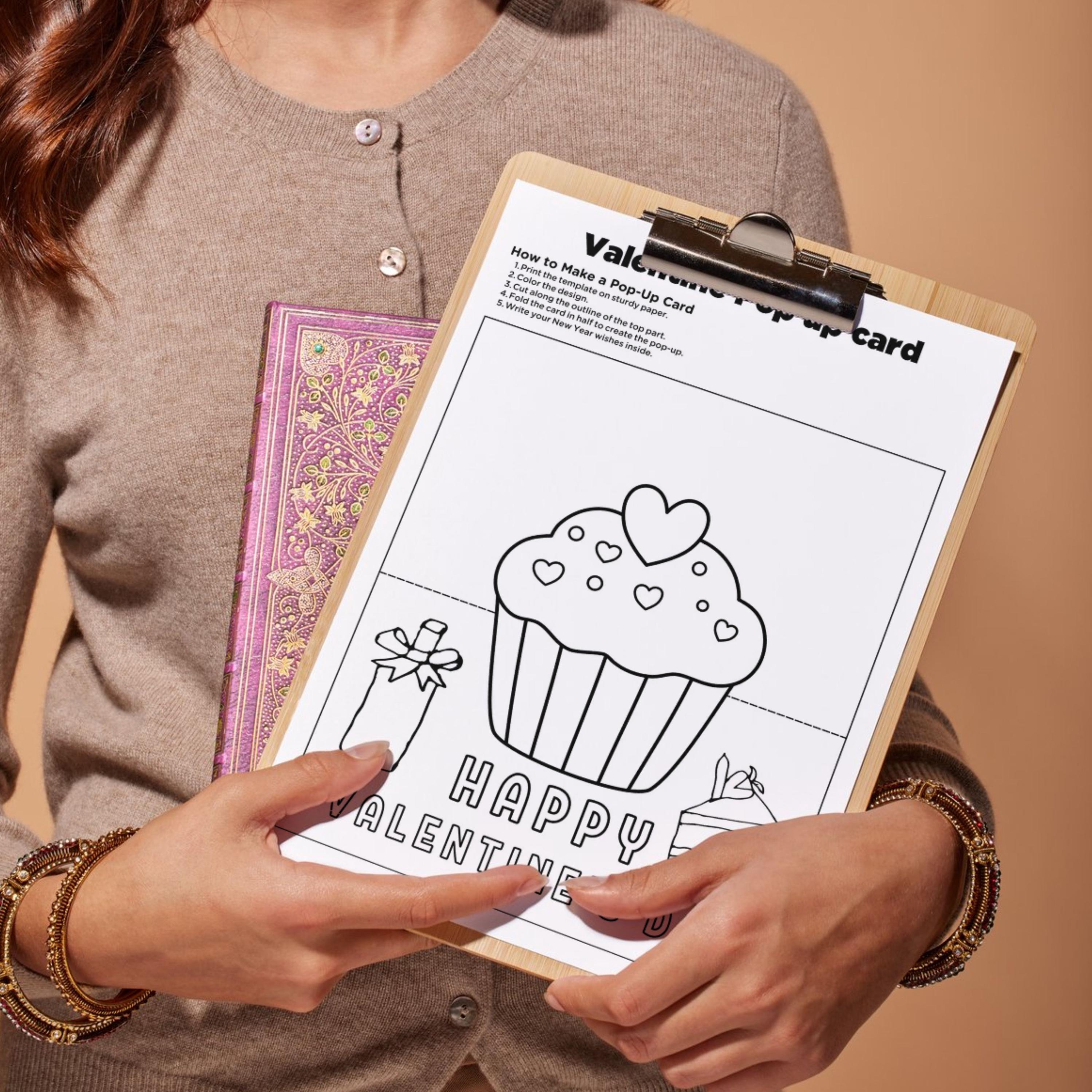 Valentine's Day Pop-up Cards for Kids, Valentine's Day Craft, Printable ...