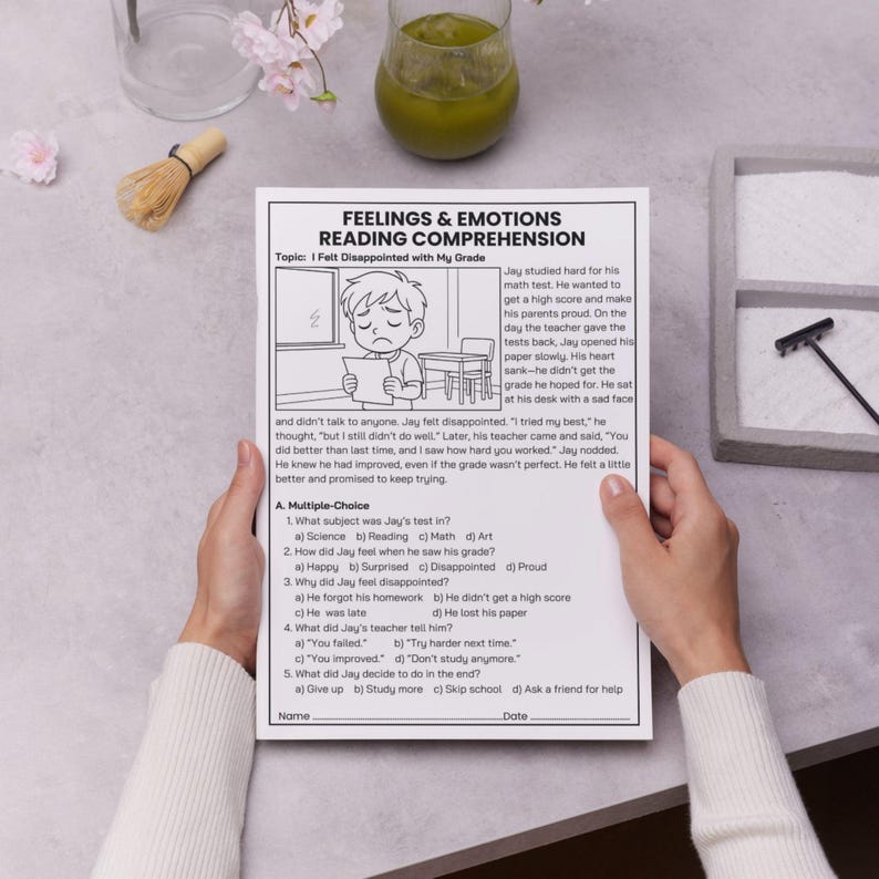 Emotions Reading Comprehension Worksheets: SEL Stories & Creative ...