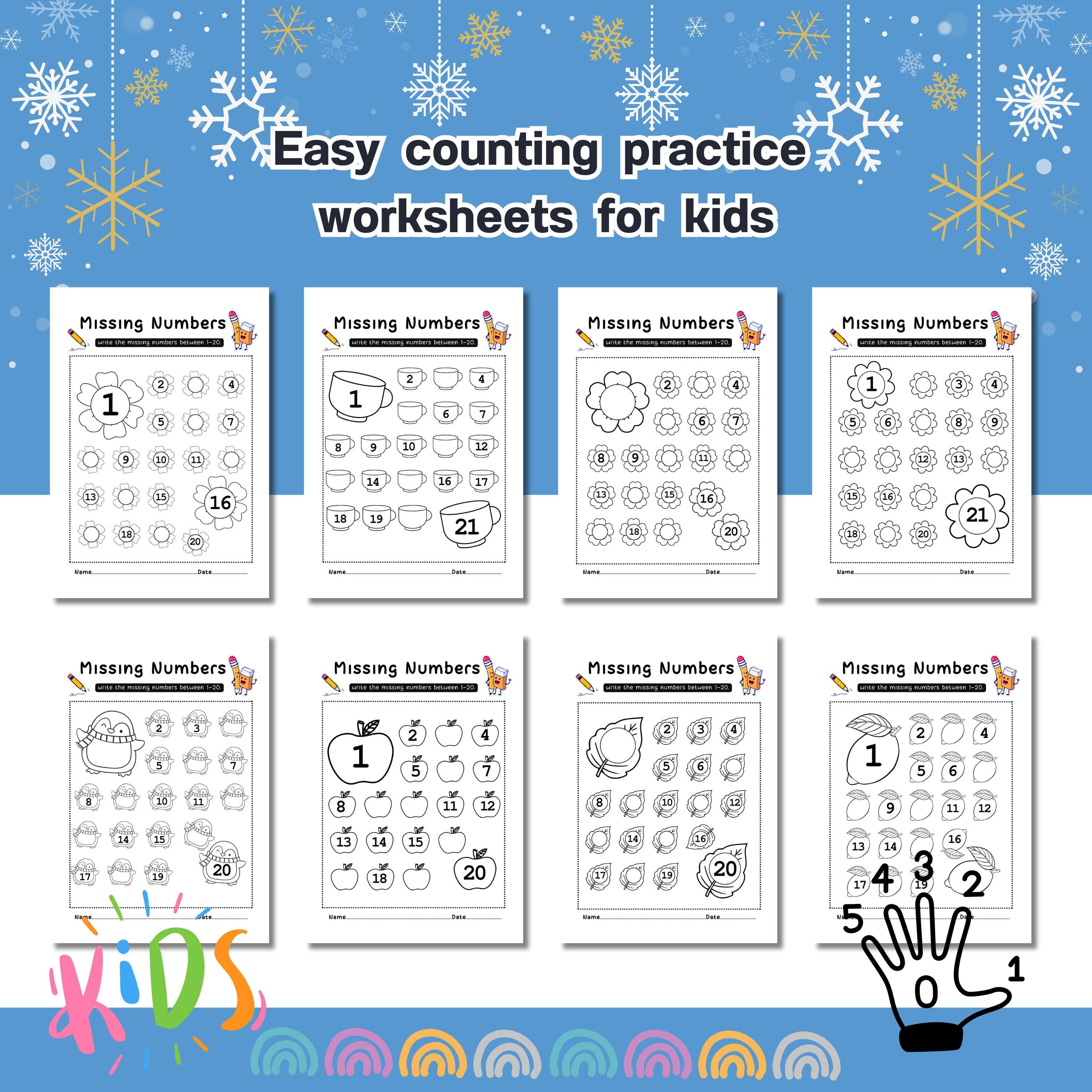 Fun Kid Worksheets : Missing Numbers for Kindergarten to 1st Grade ...