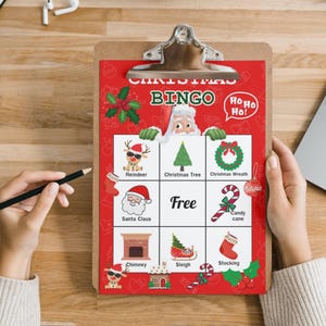 Christmas Bingo Game, Activity for Kids, Bingo Kids, Christmas Bingo ...