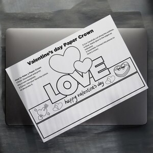 Valentine's Day Crown Craft for Kids,coloring Pages, Kids Activity ...