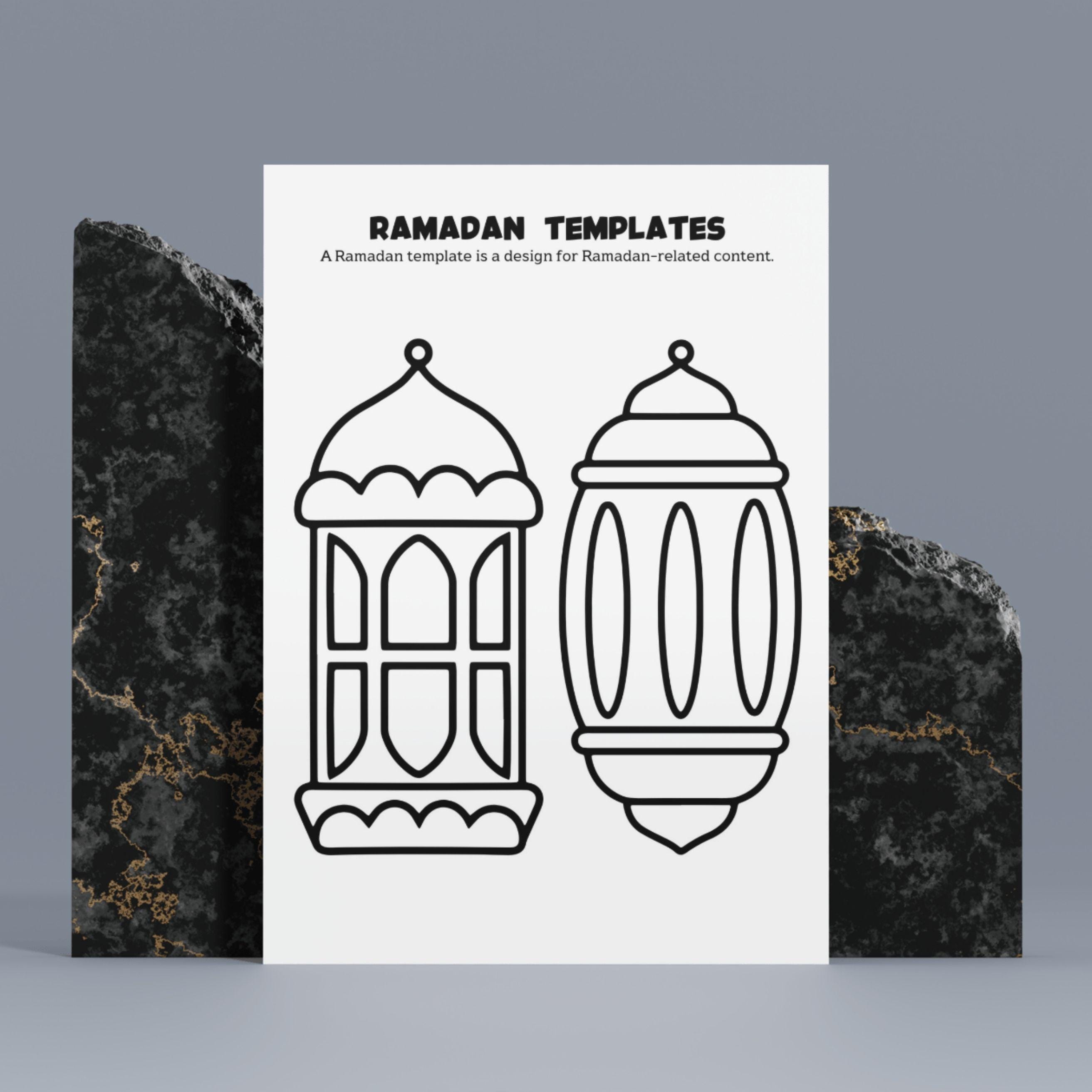 Ramadan Template for Craft, Lantern Template, Coloring Craft, Printable ...