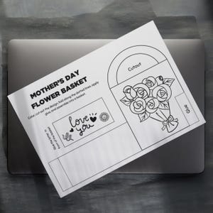 Mother’s Day Flower Basket Craft for Kids, Bag Craft, Printable ...