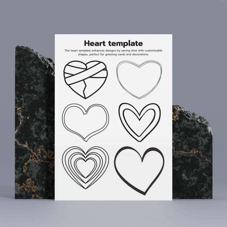 Printable Heart Templates for Crafts | Cute & Easy Heart Outlines for ...