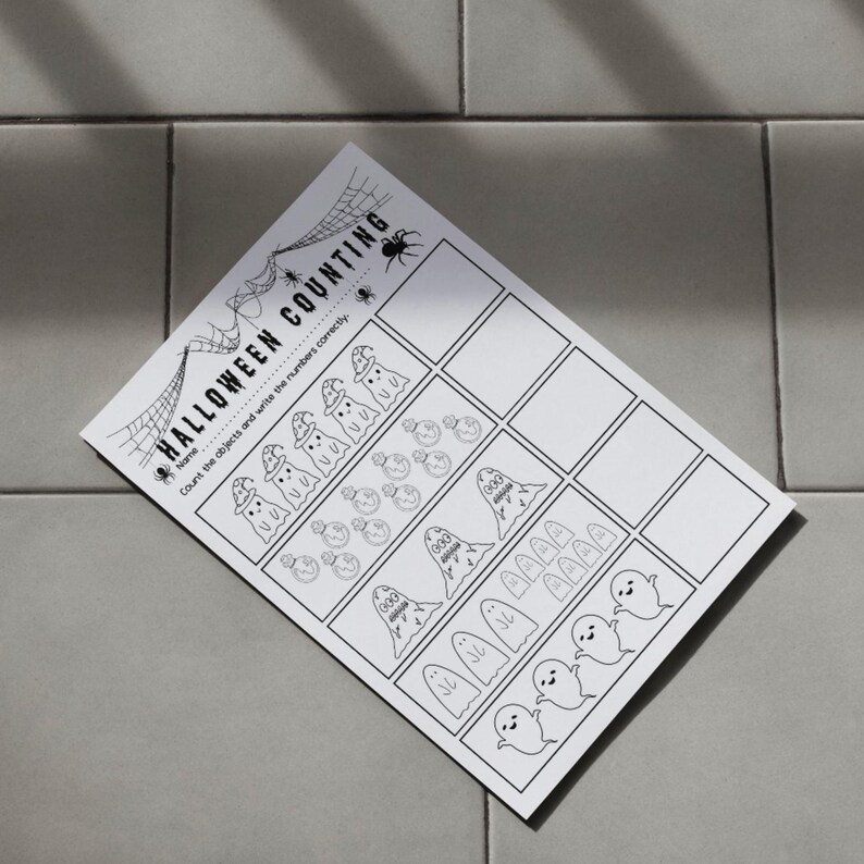 Halloween Counting Worksheets for Kindergarten | Fun 1–10 Number ...