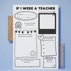 If I Were a Teacher Writing Prompt, Teacher Appreciation Week Activity ...