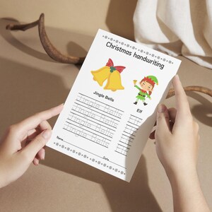 Fun Christmas Calligraphy & Tracing Worksheets for Kids, Handwriting ...