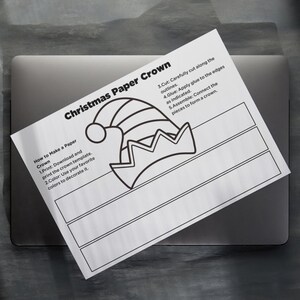 Printable Christmas Crown Craft for Kids, Christmas Coloring Pages ...