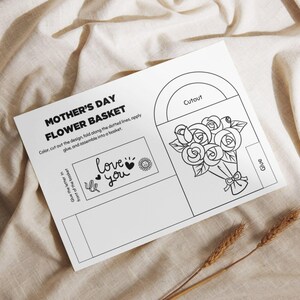 Mother’s Day Flower Basket Craft for Kids, Bag Craft, Printable ...