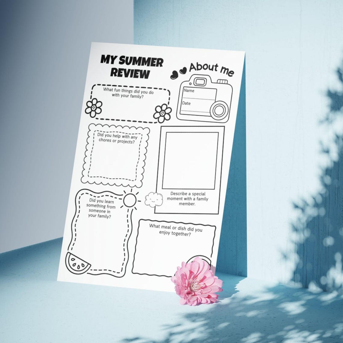 Summer Review Writing Prompt Worksheets for Grades 1–3, Back to School ...