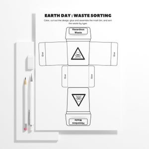 Earth Day Waste Sorting, Cut and Sort Craft for Kids, Earth Day ...