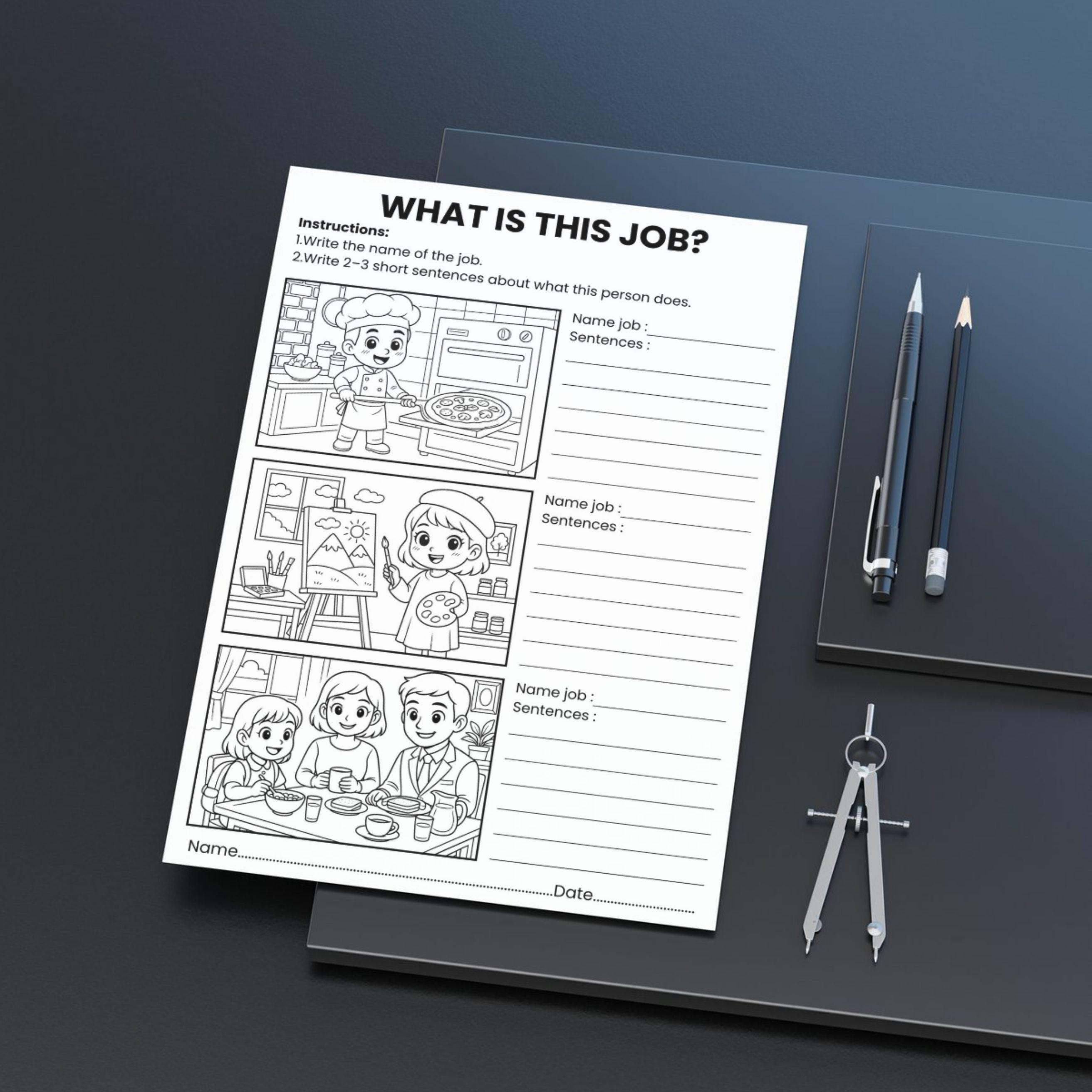 Career Exploration Writing Worksheets: Grades 1-4 (PDF Download) - Etsy