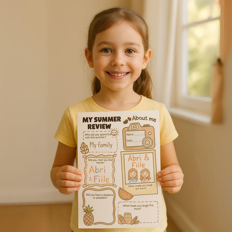 Summer Review Writing Prompt Worksheets for Grades 1–3, Back to School ...