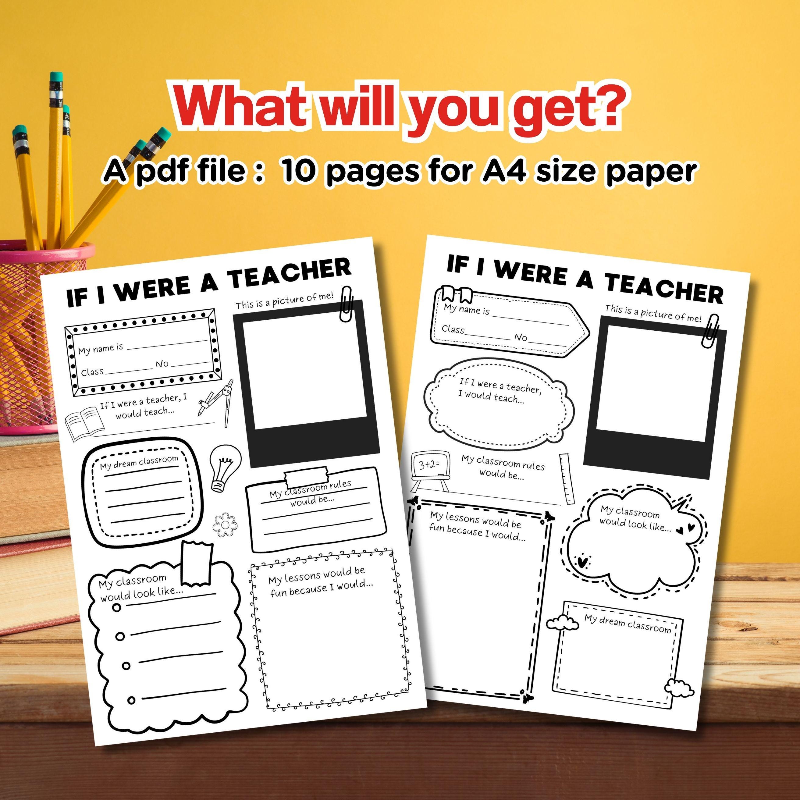 If I Were a Teacher Writing Prompt, Teacher Appreciation Week Activity ...