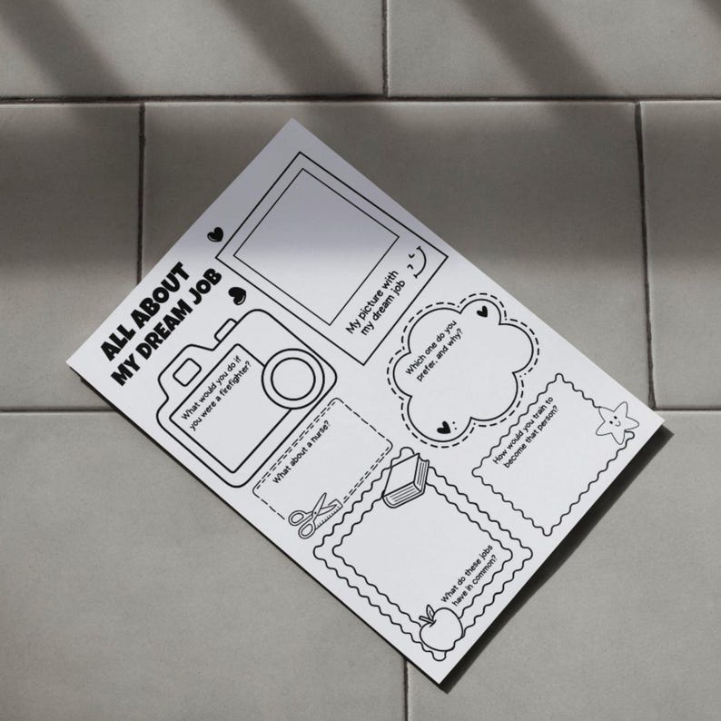 All About My Dream Job Writing Prompt Worksheets for Grades 2–5 ...