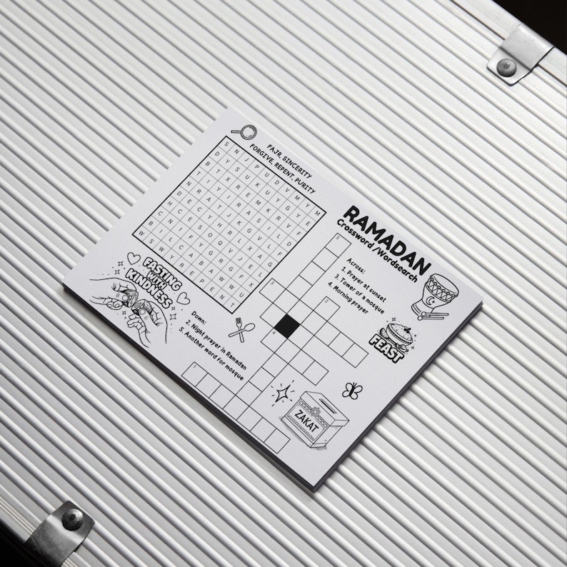 Ramadan Crossword & Word Search Worksheets, Islamic Vocabulary Puzzles ...