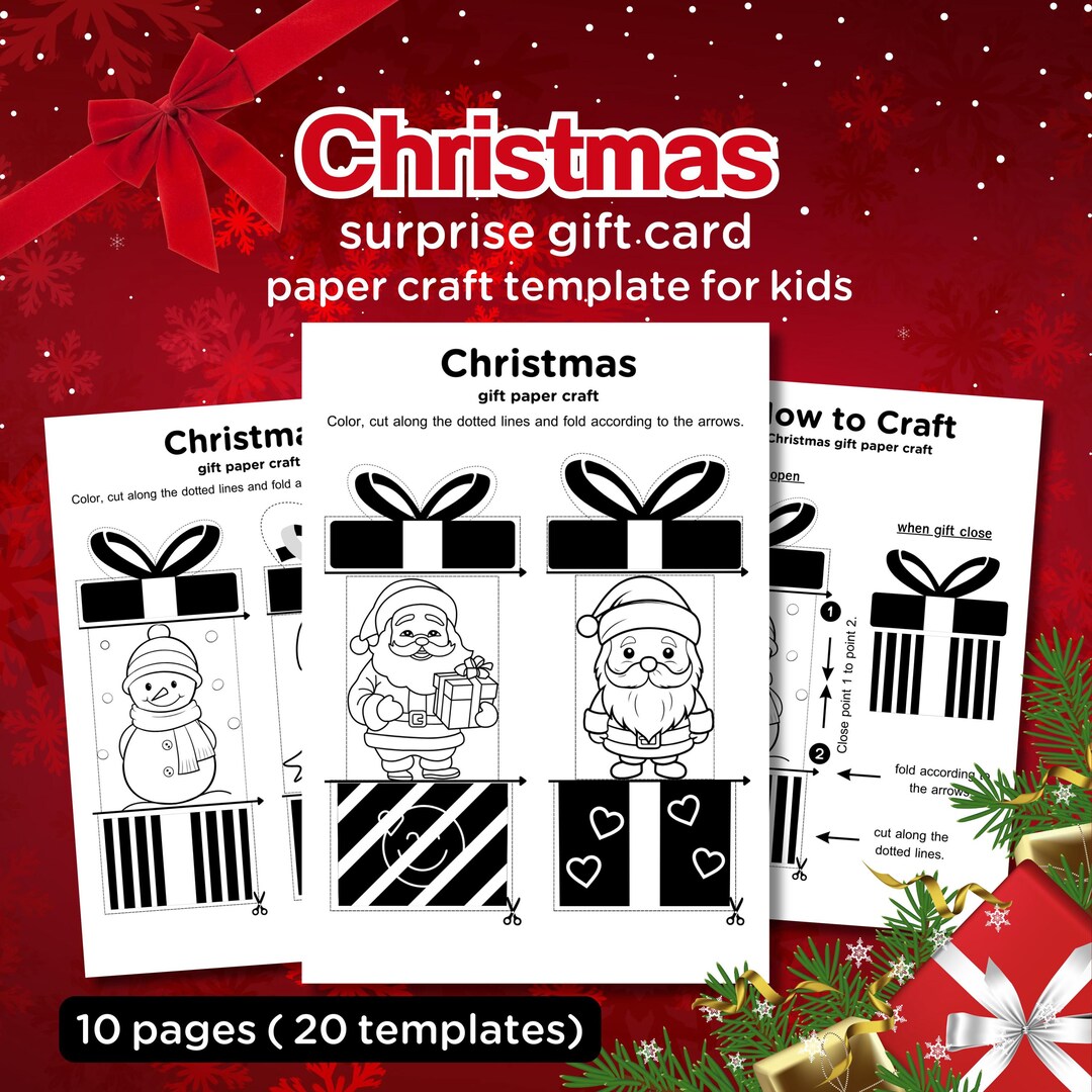 Christmas Gift Paper Craft for Kids,activity for Kids,holiday Craft ...