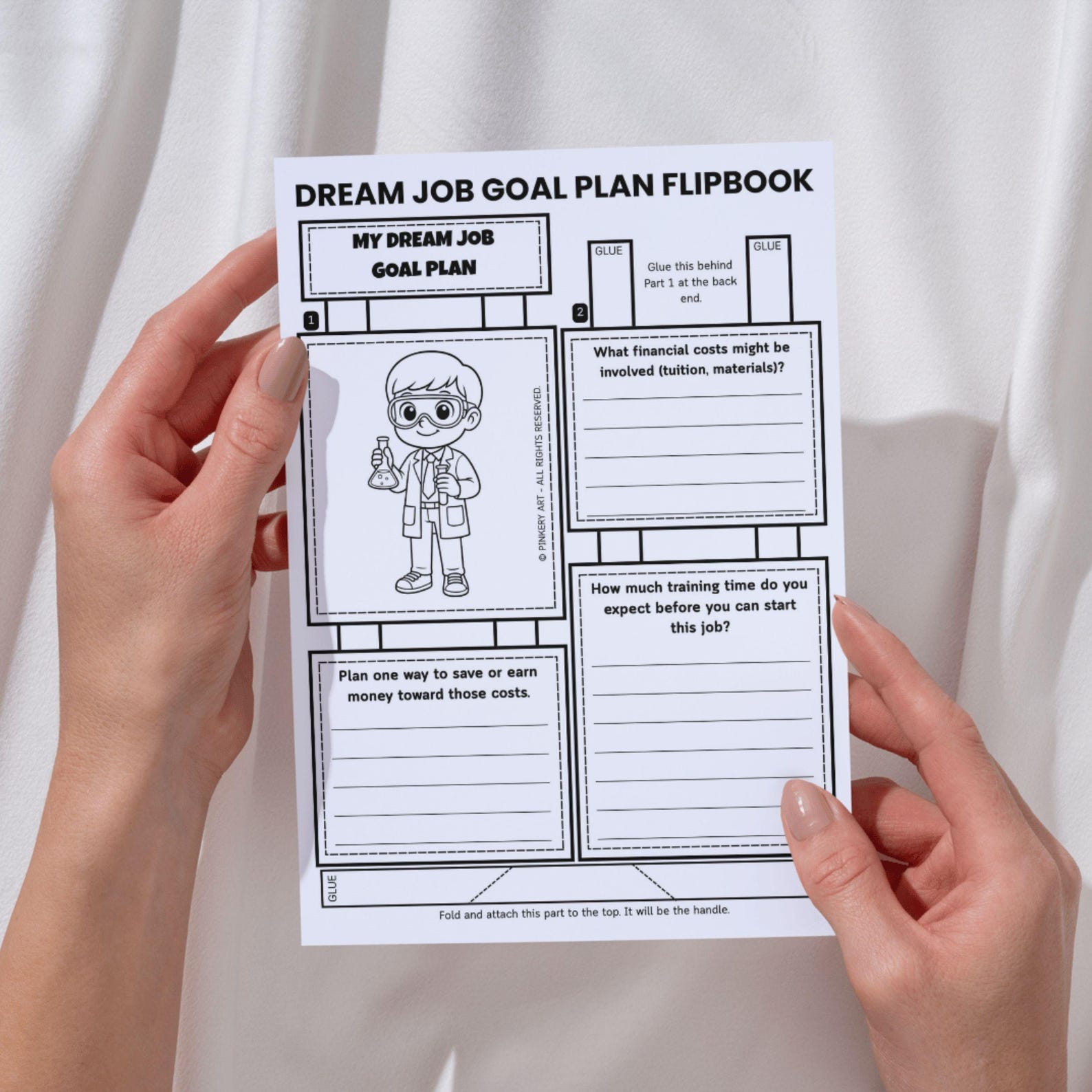 My Dream Job Goal Plan Flipbook Craft for Grades 2–5, DIY Craft ...