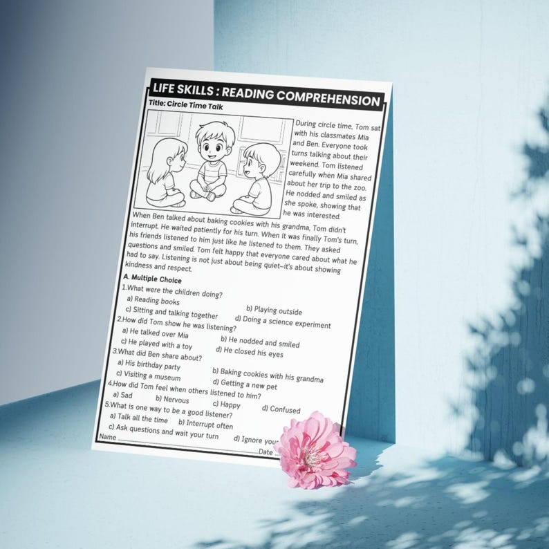 Life Skills Reading Comprehension Worksheets: Grades 2-4 (printable PDF ...