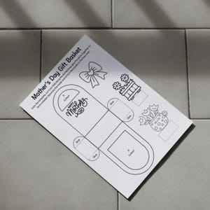 Mother’s Day Gift Basket Craft for Kids, Bag Craft, Printable Coloring ...