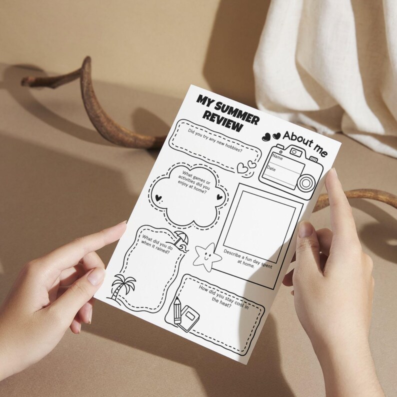 Summer Review Writing Prompt Worksheets for Grades 1–3, Back to School ...