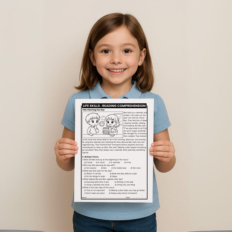 Life Skills Reading Comprehension Worksheets: Grades 2-4 (printable PDF ...