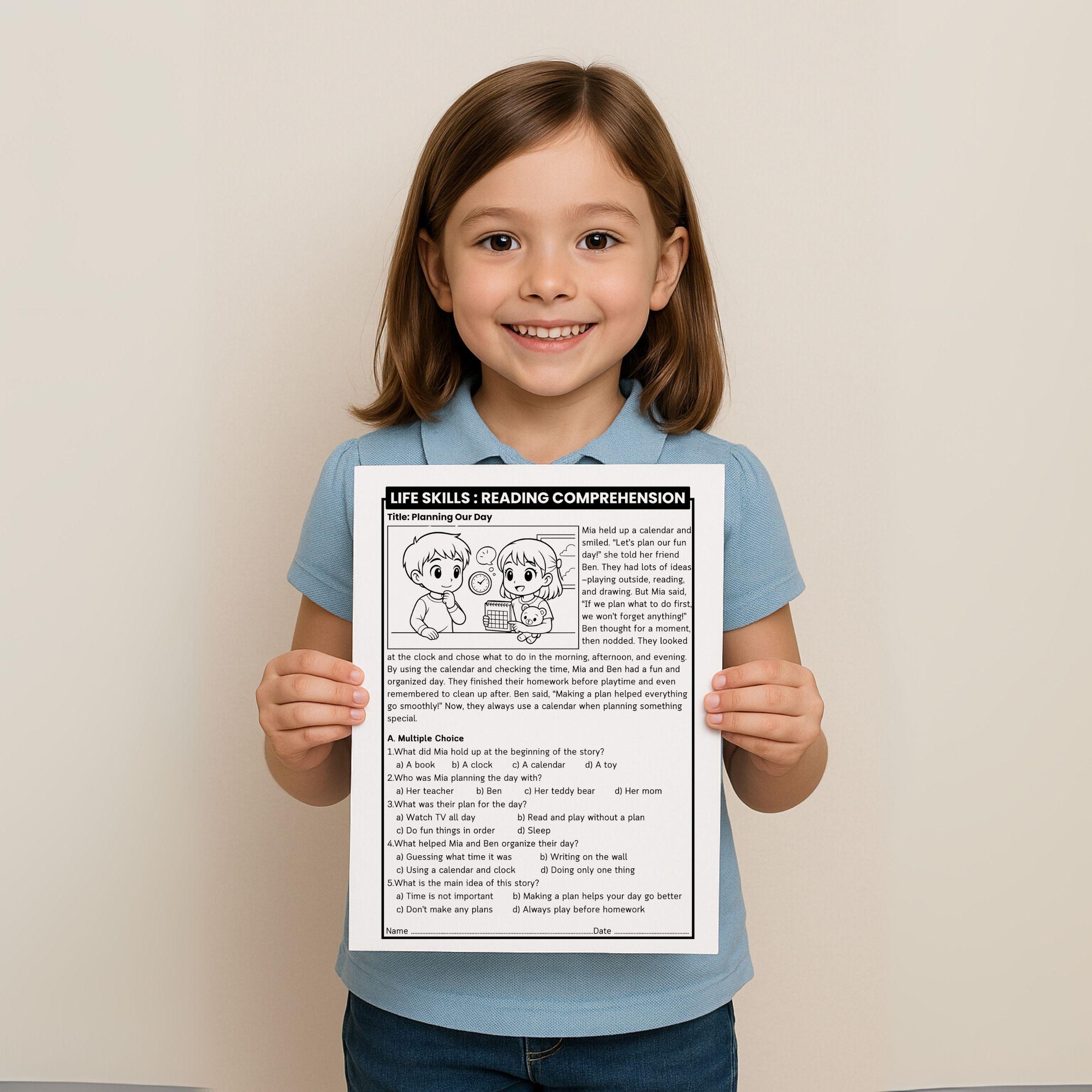 Life Skills Reading Comprehension Worksheets: Grades 2-4 (printable PDF ...