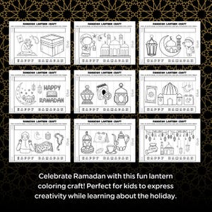 Ramadan Lantern Coloring Craft for Kids, Fun DIY Activity for Kids ...
