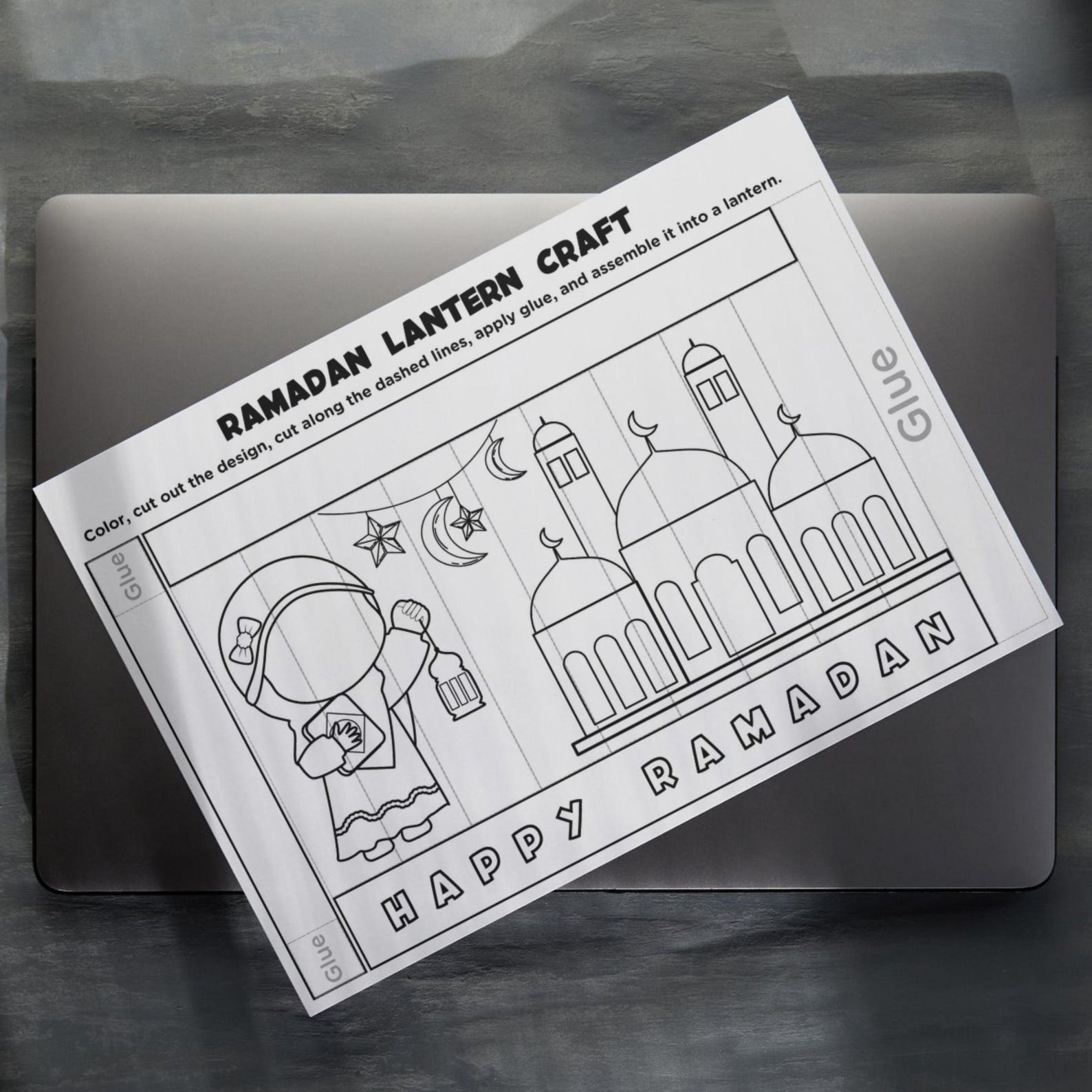 Ramadan Lantern Coloring Craft for Kids, Fun DIY Activity for Kids ...