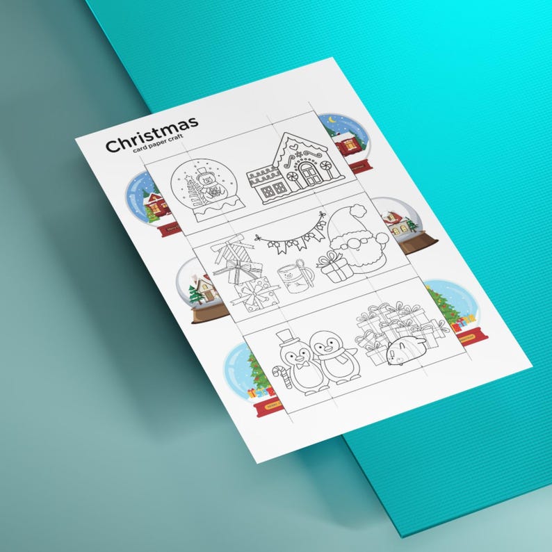 Christmas Card Paper Craft for Kids,activity for Kids,holiday Craft ...