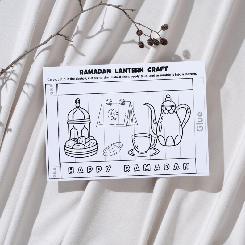 Ramadan Lantern Coloring Craft for Kids, Fun DIY Activity for Kids ...