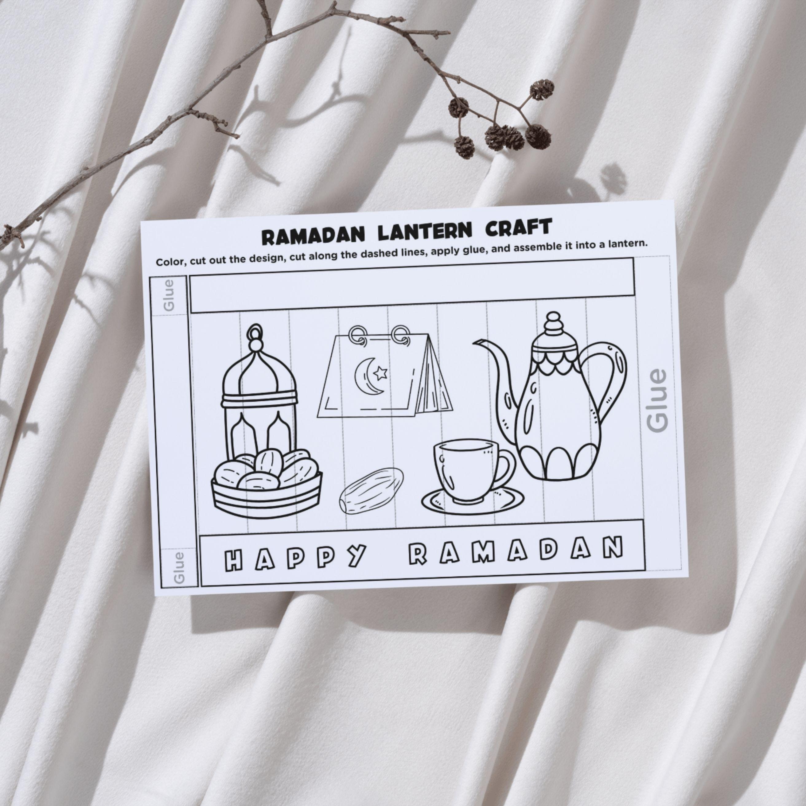 Ramadan Lantern Coloring Craft for Kids, Fun DIY Activity for Kids ...