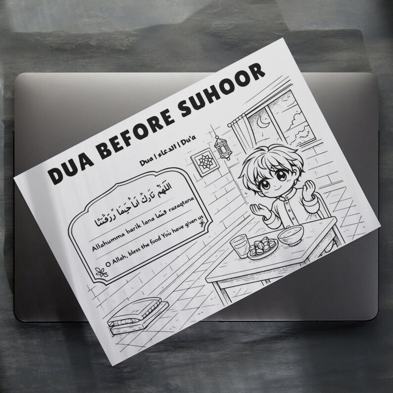 Ramadan Daily Dua Coloring Pages, Islamic Dua Activity, Arabic Language ...