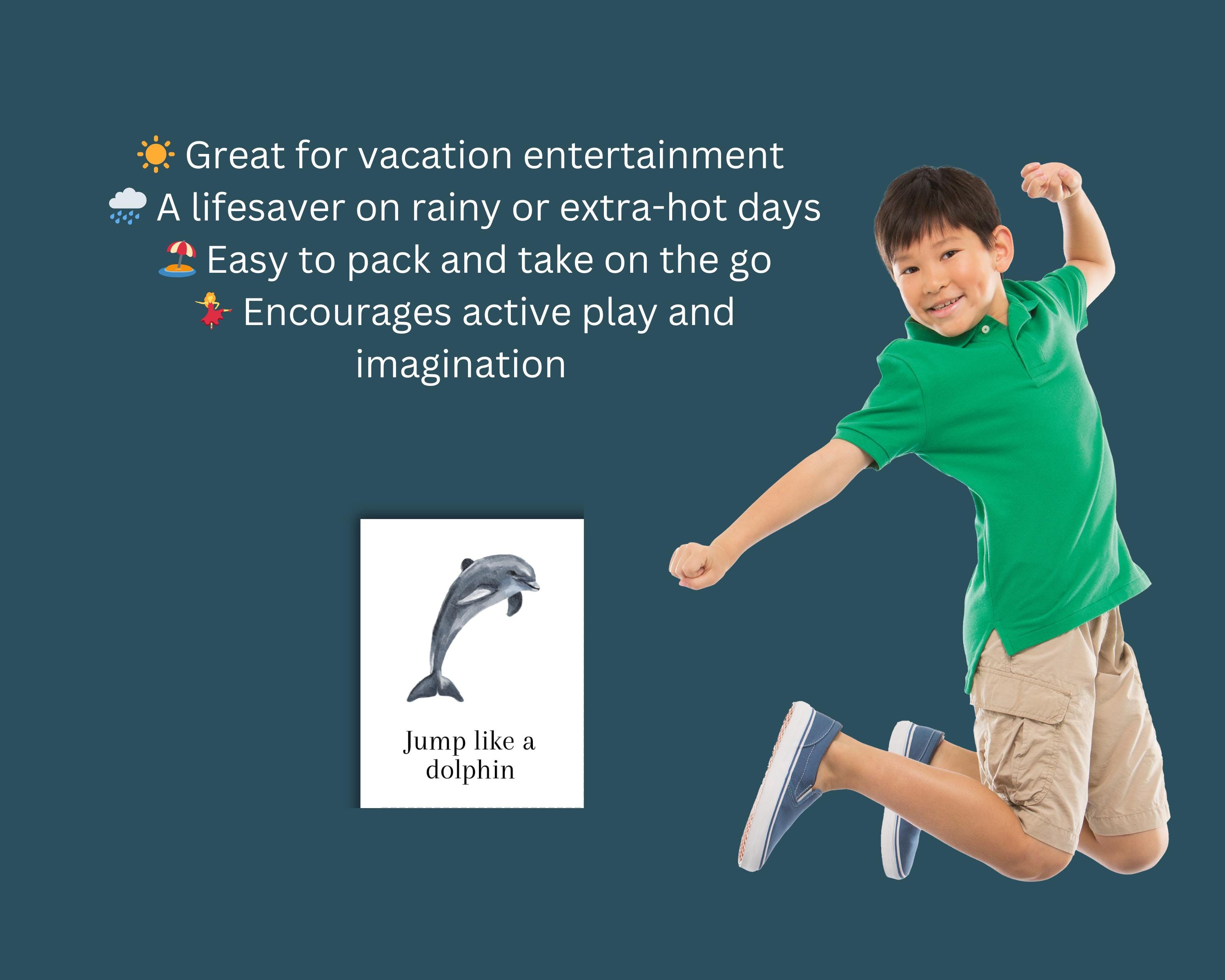 Beach Movement Cards for Kids – Sea Creature Gross Motor Game | Screen ...