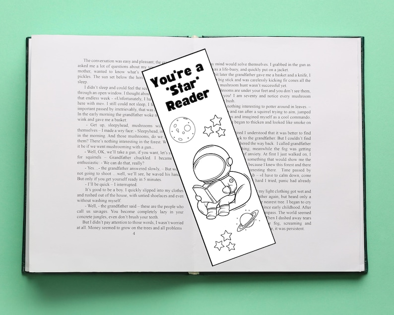 Printable Color Your Own Bookmarks for Kids: Reading Rewards (PDF) - Etsy