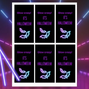 Halloween Glow Stick Holder Tags: Non-candy Treat (PDF Printable) - Etsy