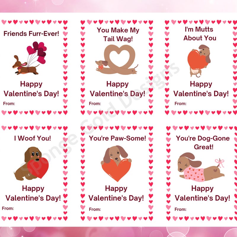 Dachshund Valentines - Etsy