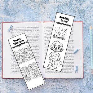 Printable Color Your Own Bookmarks for Kids: Reading Rewards (PDF) - Etsy