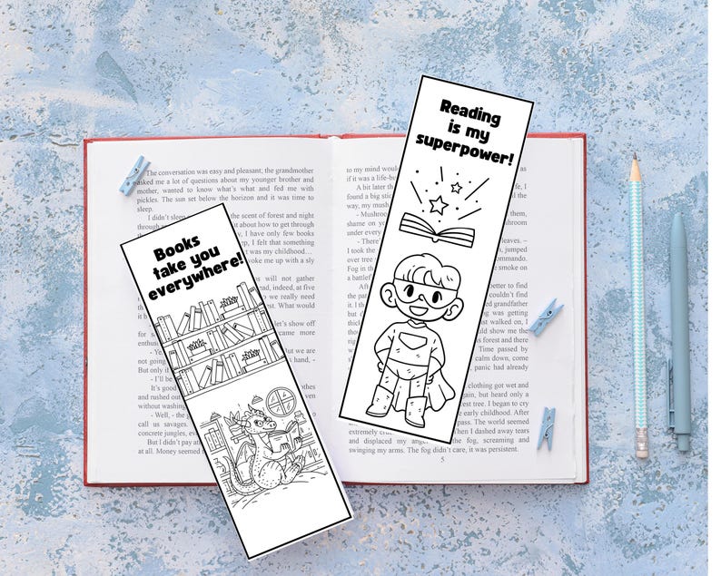 Printable Color Your Own Bookmarks for Kids - Fun Reading Reward ...