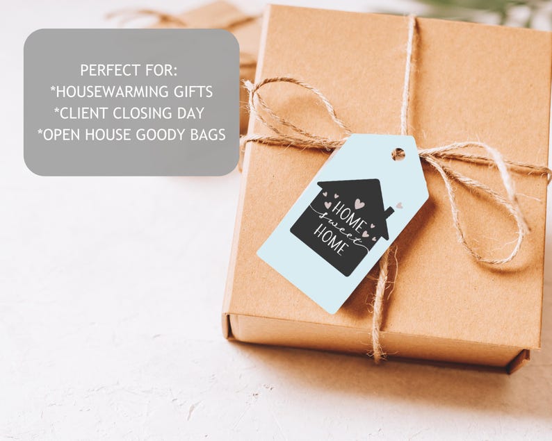Welcome Home Gift Tags: Realtor Client Housewarming (digital Download ...